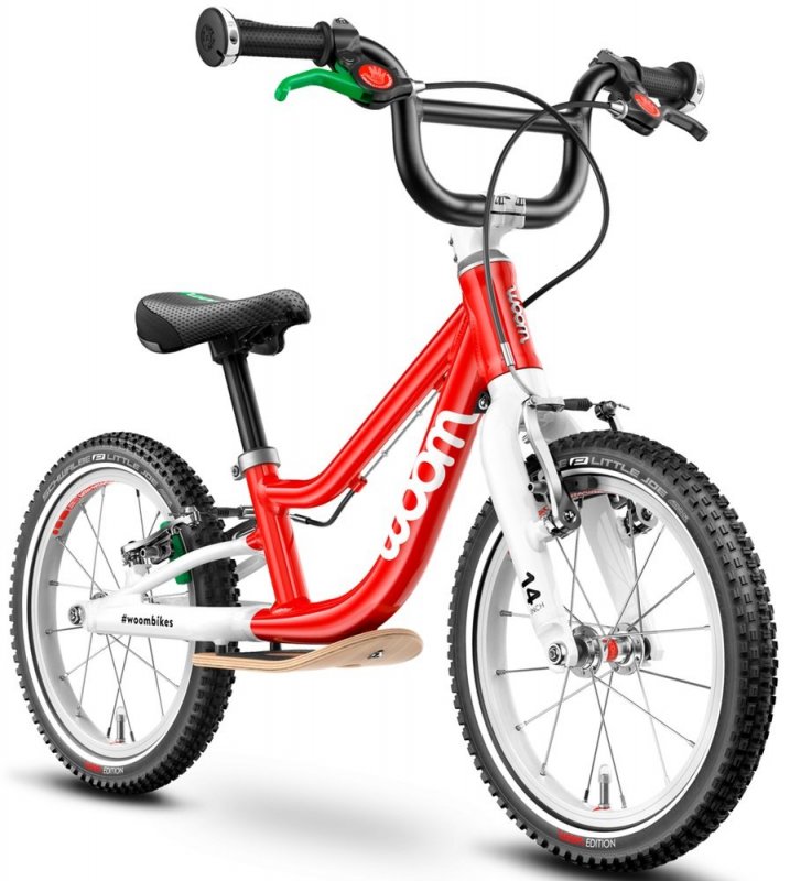 Dětské kolo WOOM 1 Plus, 14", Red | BIKEPUZZLE.cz