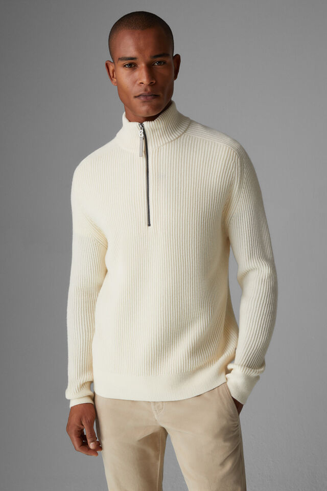 Pánský Troyer svetr Darvin v off-white barvě | BOGNER.cz