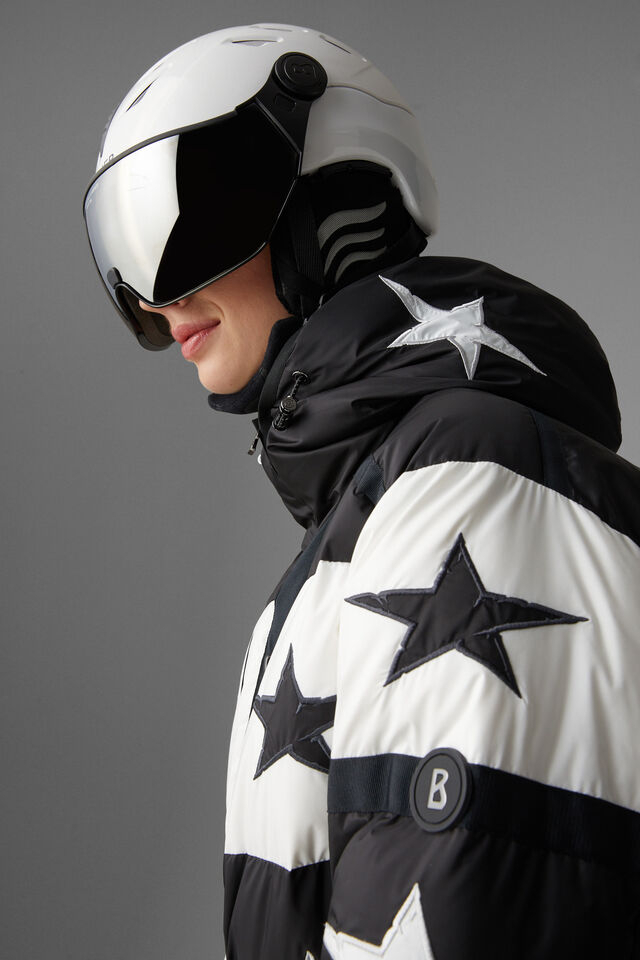 Dámská lyžařská péřová bunda Paula-D v černo bílé barvě | BOGNER.cz