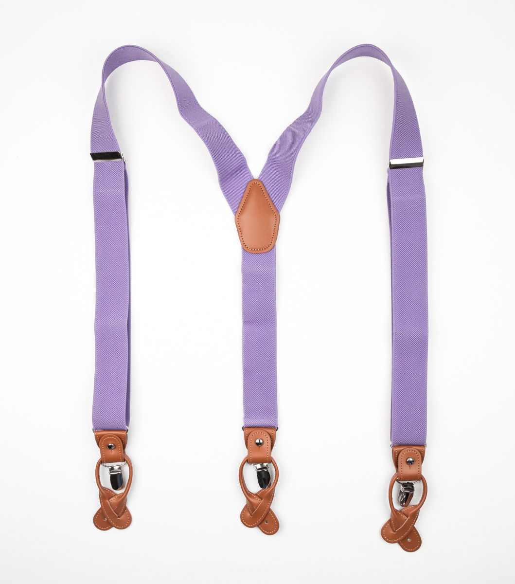 Lilac Suspenders With Brown Loops Bubibubi eu