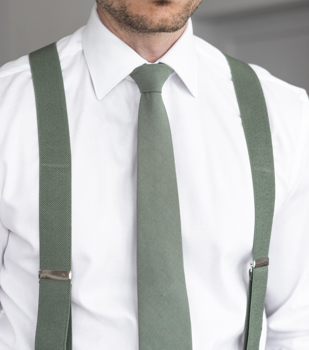 Sage Green necktie | bubibubi.store