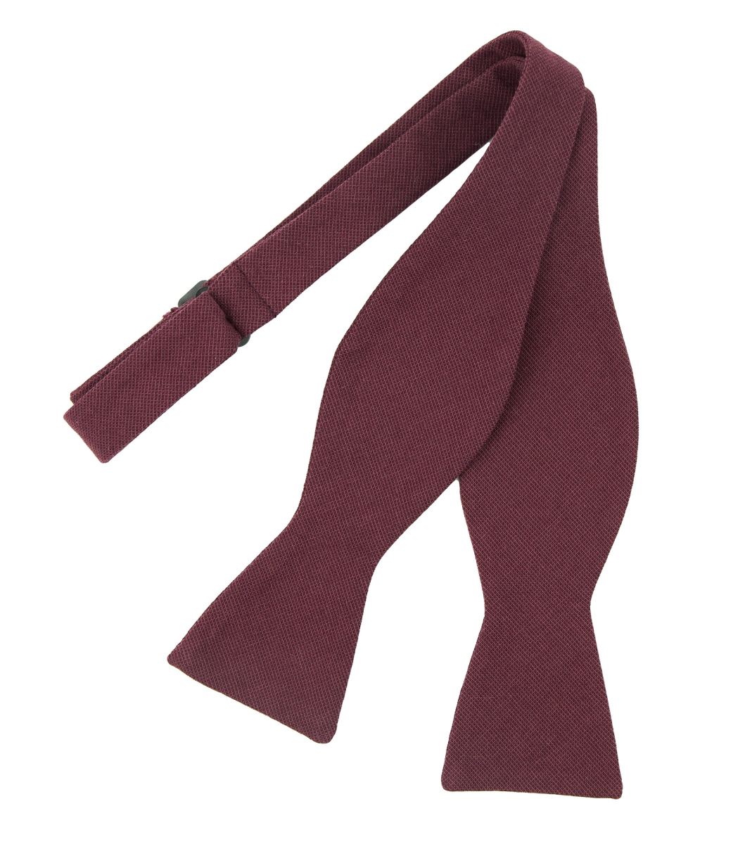 Burgundy self-tie bow tie | bubibubi.eu