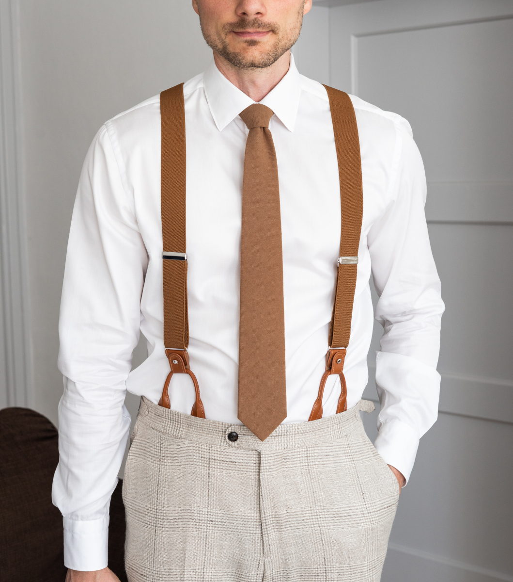 Cinnamon brown necktie | bubibubi.eu