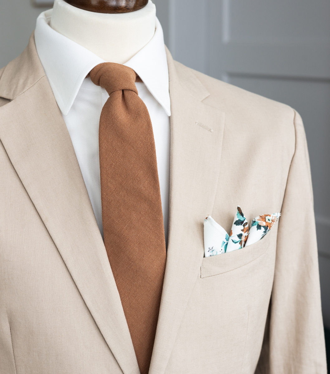 Cinnamon brown necktie | bubibubi.eu