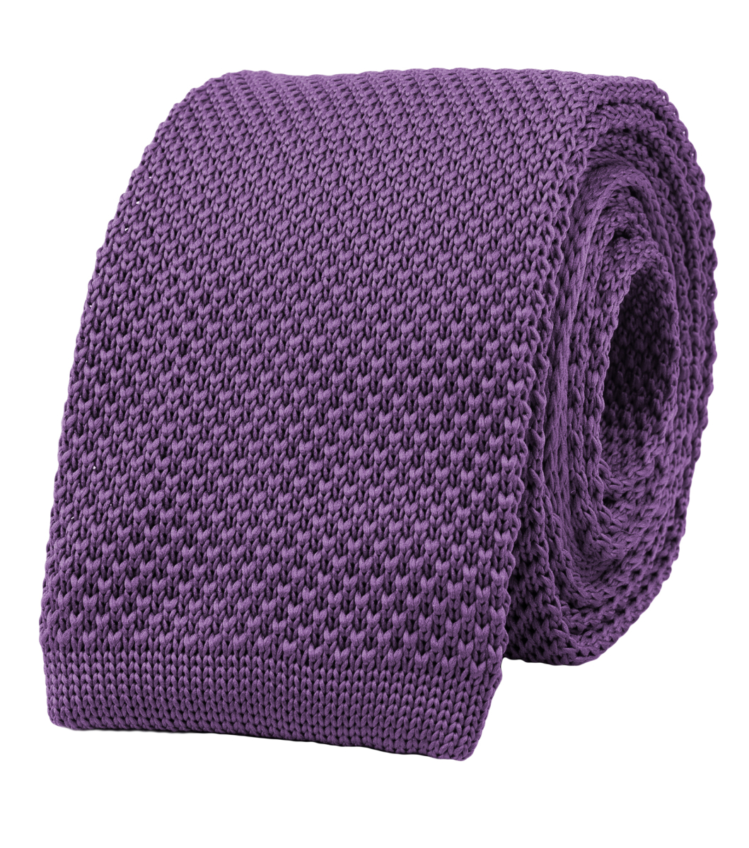 Amethyst purple knitted tie | bubibubi.eu