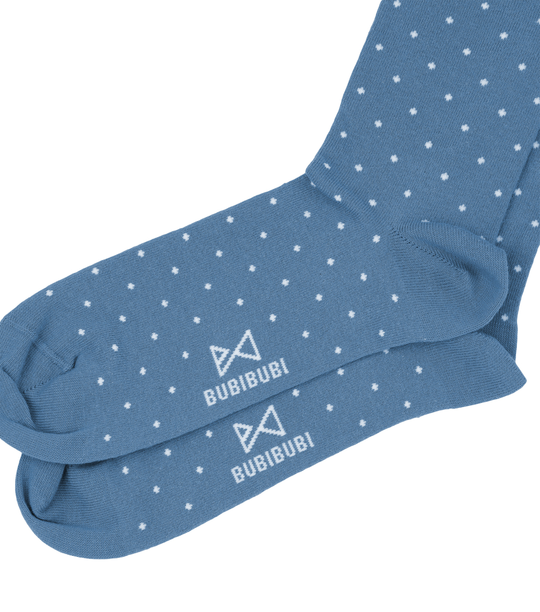 Light blue polka dot socks | bubibubi.eu