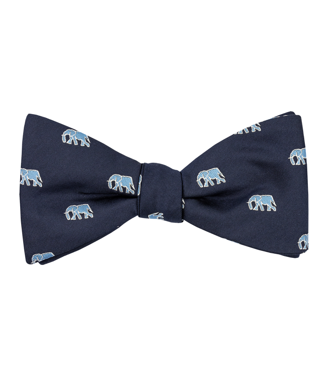 Navy blue elephant bow tie | bubibubi.eu