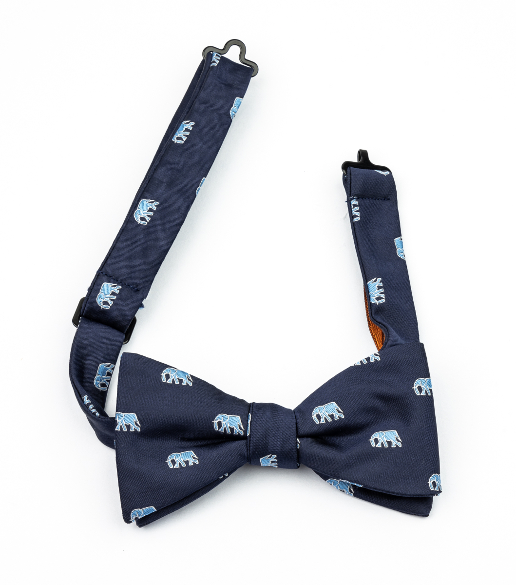 Navy blue elephant bow tie | bubibubi.eu