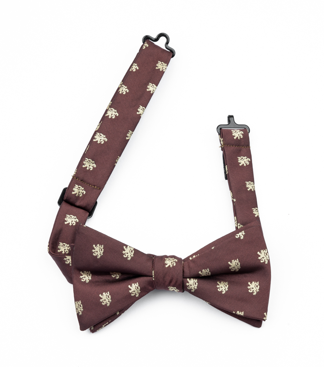 Burgundy lion bow tie | bubibubi.eu