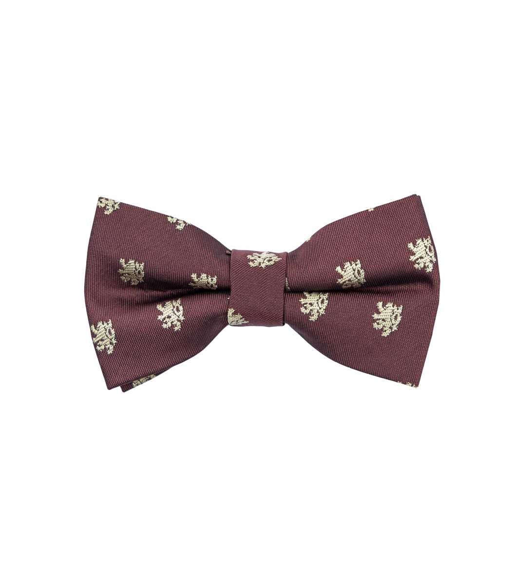 Burgundy lion kids' bow tie | bubibubi.eu