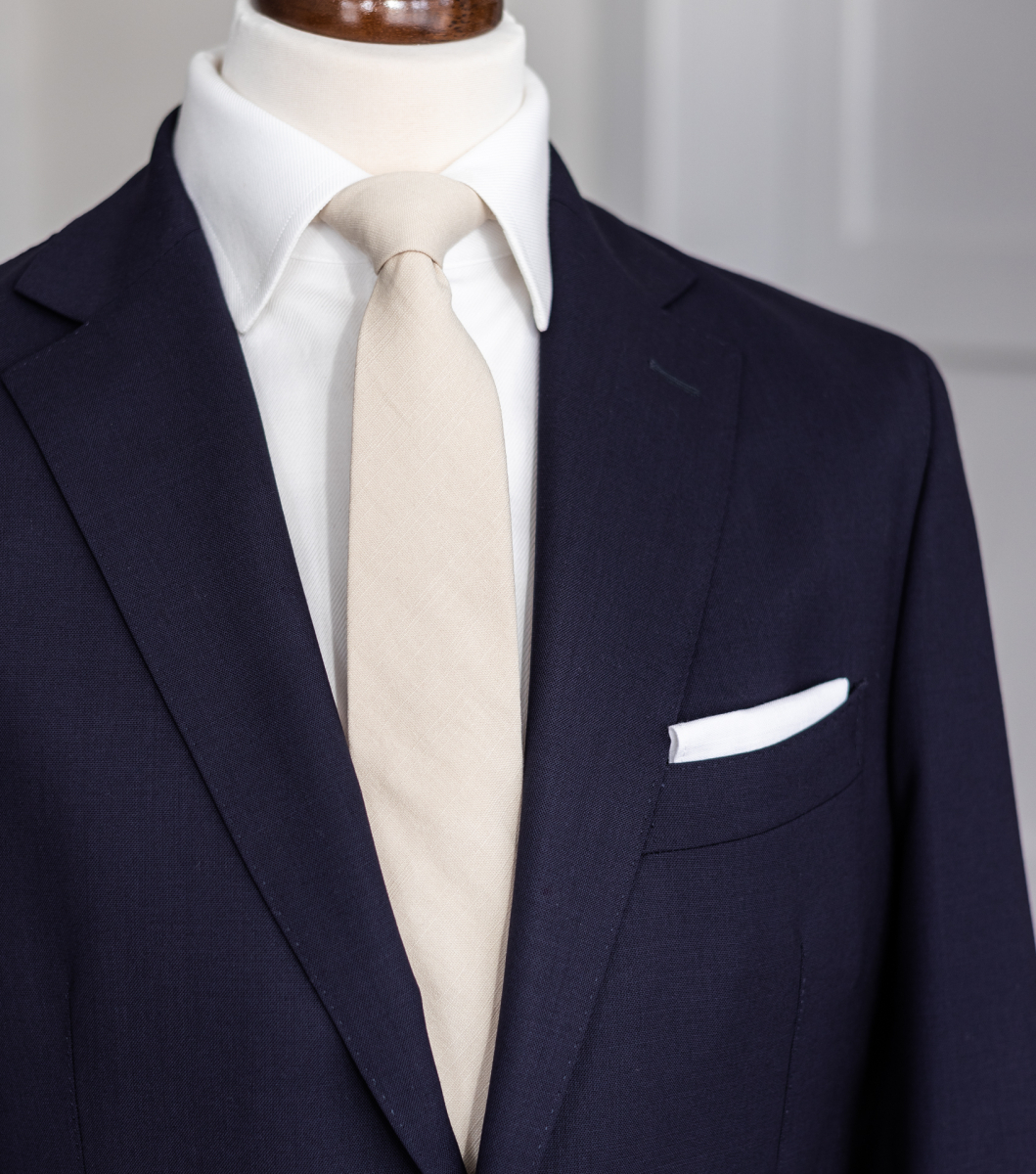 Krémová sada Ivory s kravatou, motýlikom a trakmi | bubibubi.sk