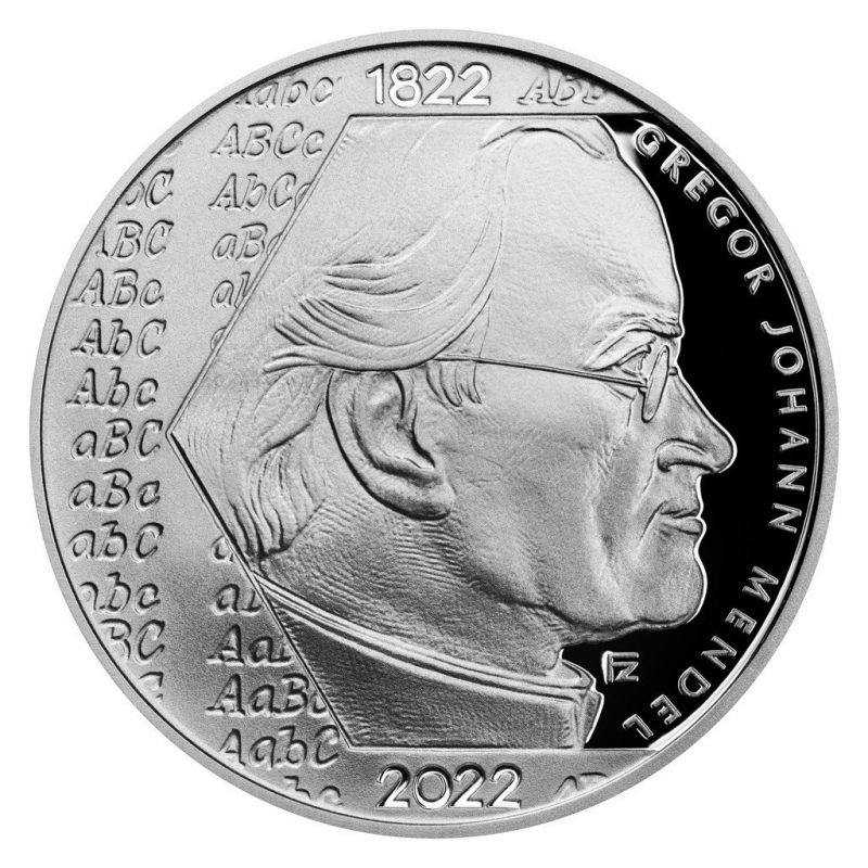 GREGOR MENDEL 200 Kč stříbrná mince 2022 proof | Česká numismatika