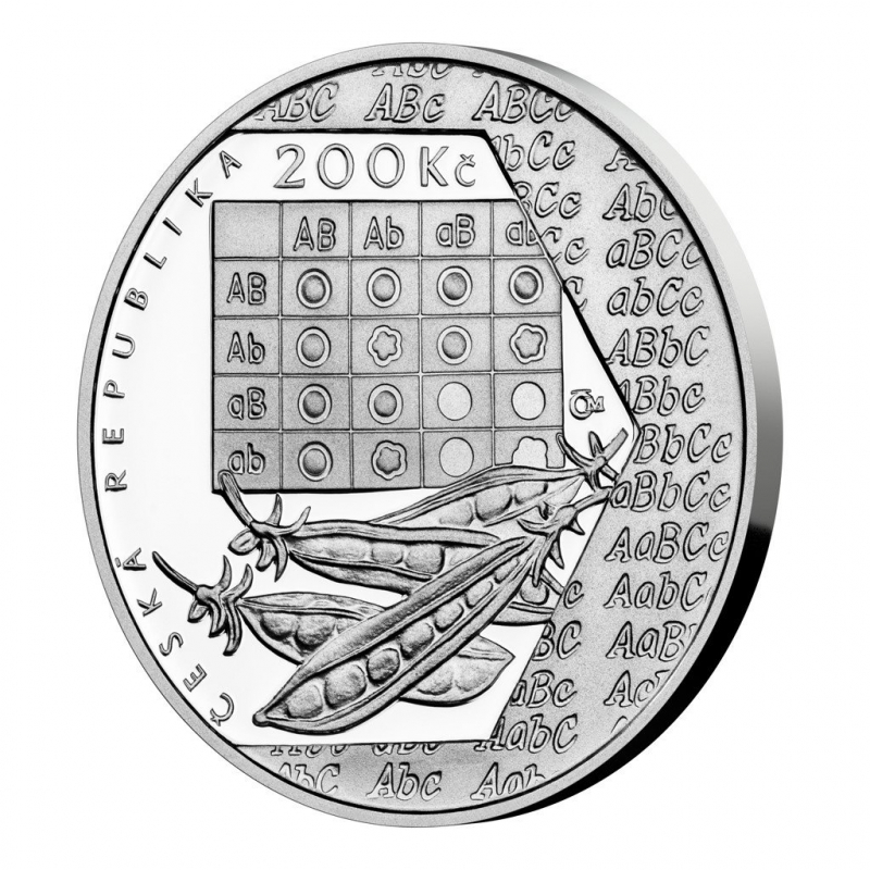 GREGOR MENDEL 200 Kč stříbrná mince 2022 proof | Česká numismatika