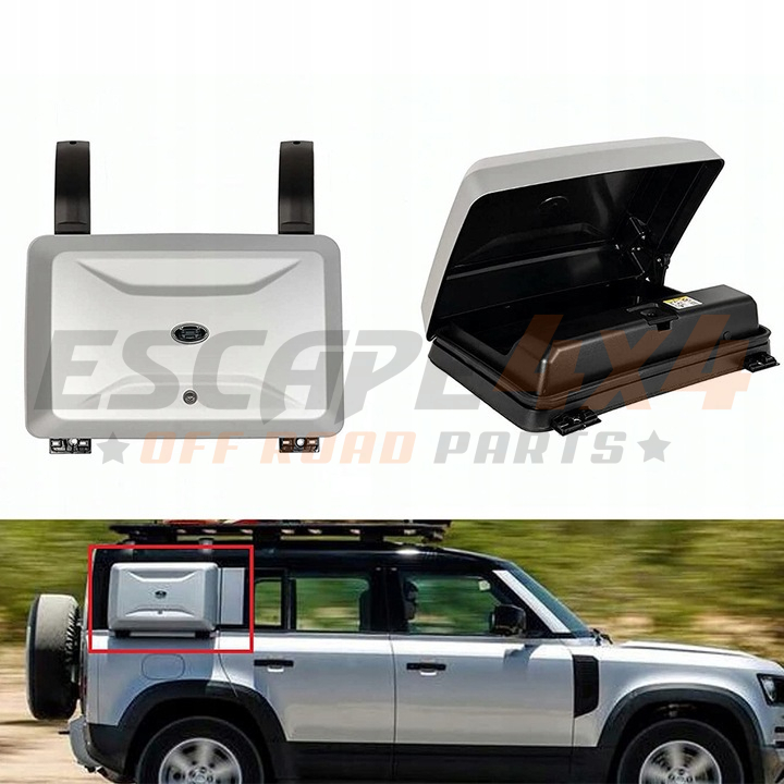Rear side window storage box Land Rover Defender | Escape4x4.eu