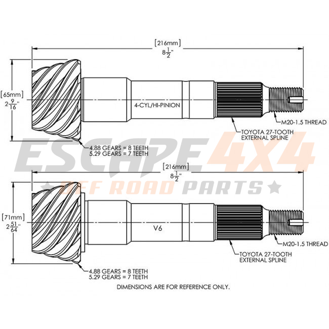 Front differential gear 4,88 Trail Gear Toyota Land Cruiser LJ70 (84 ...