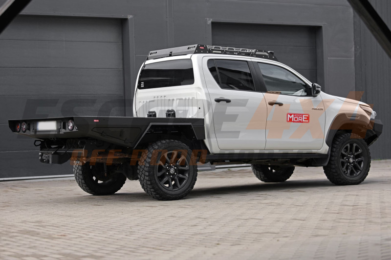 Flatbed platform with sidewalls and transport supports Toyota Hilux ...