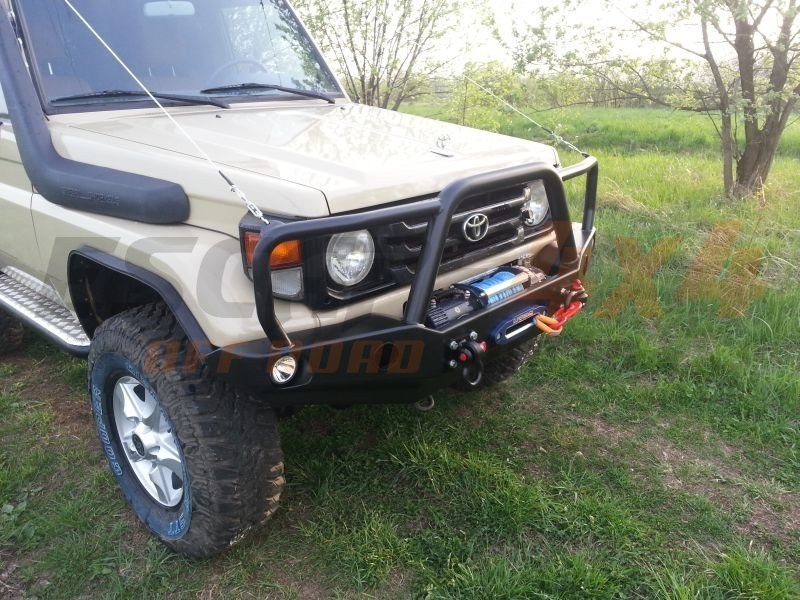 Toyota Land Cruiser HZJ 71 (99-07) front strength bumper with bull bar ...