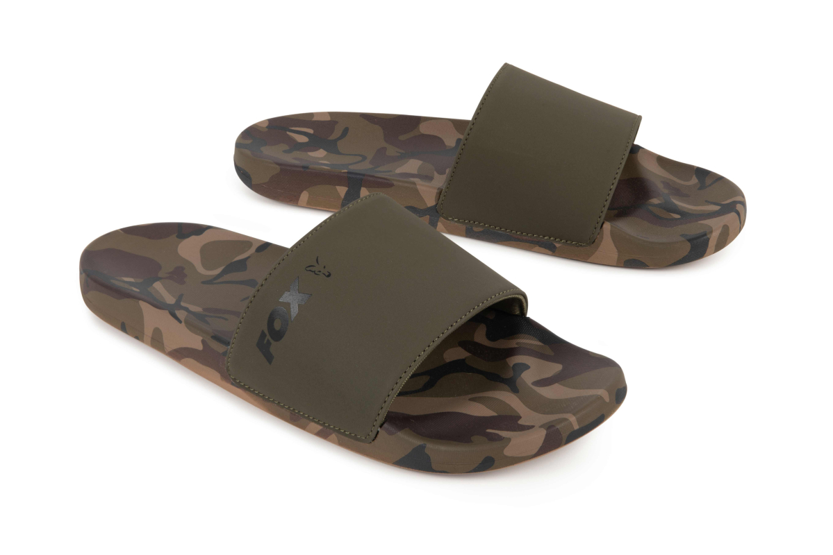Fox - Pantofle Sliders vel. 41 Khaki/Camo | fishmaster.cz