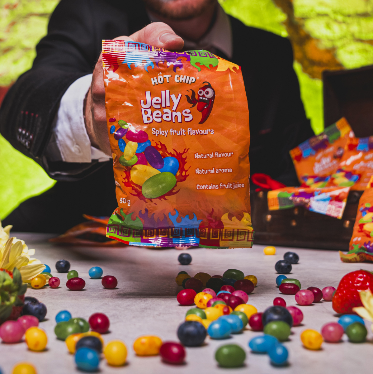 Jelly Beans Spicy Fruit Flavours 60 g | Real Chilli. Real Heat.