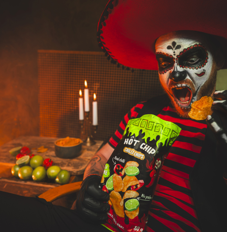 Chilli & Lime Chips 80 g | Real Chilli. Real Heat.