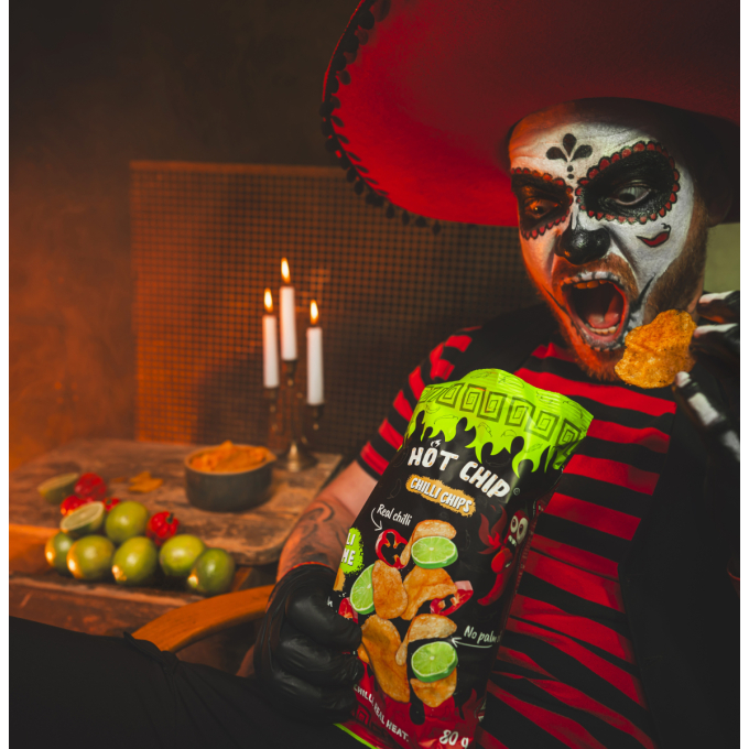 Chipsy Ziemniaczane Chili z Limonką 80 g | Real Chilli. Real Heat.