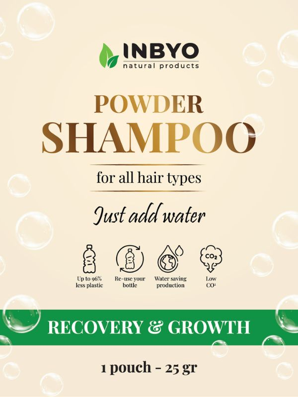 INBYO Natürliches instant Shampoo für Regeneration und Haarwachstum 25 ...
