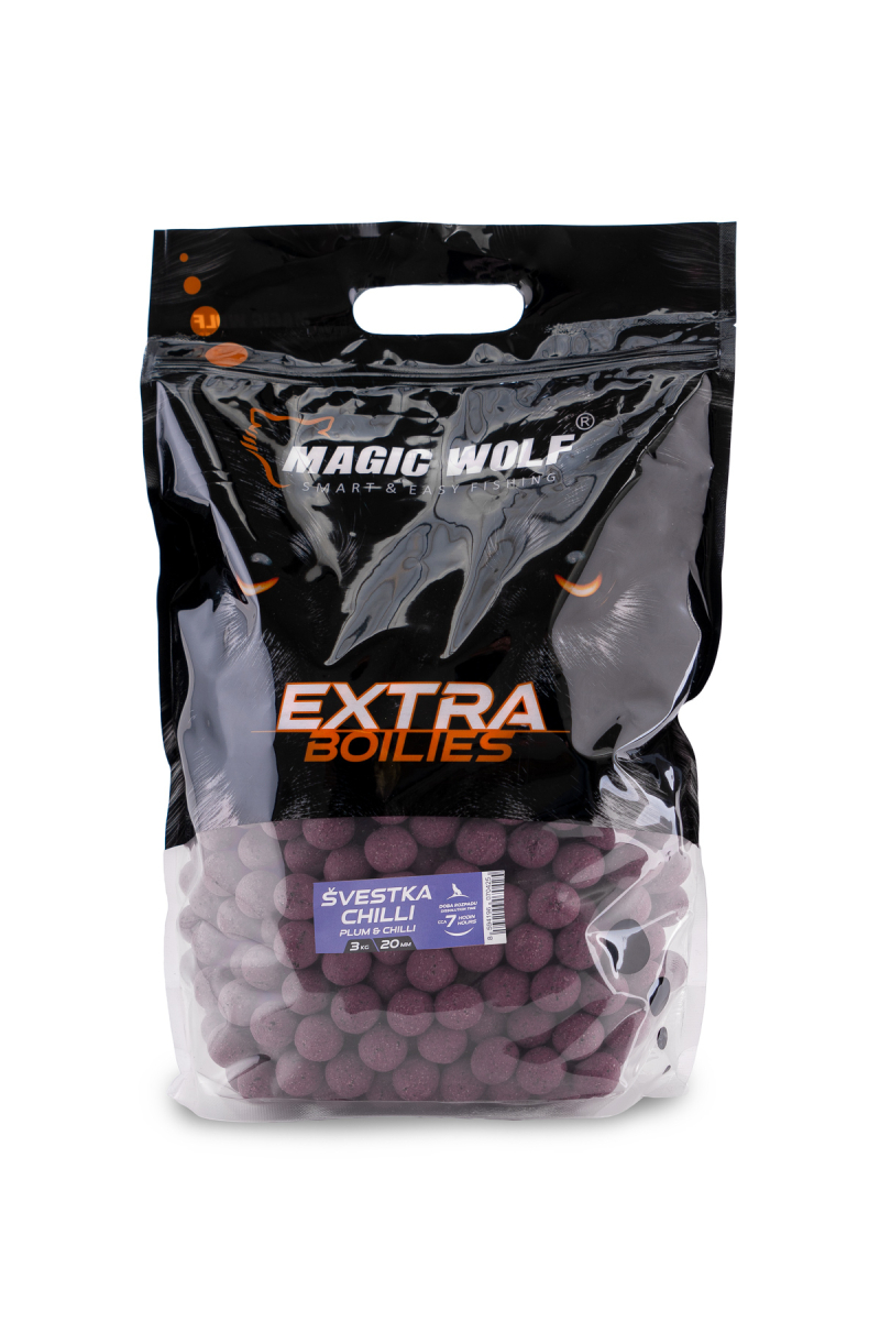 Magic Wolf - Švestka / chilli EXTRA Boilies 20mm 3kg | Prodej nástrah ...