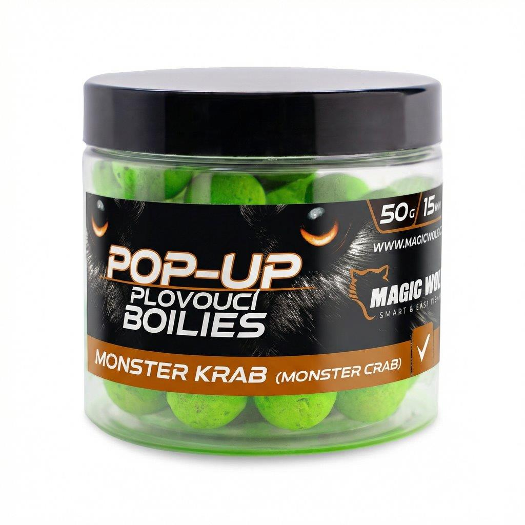 Magic wolf POP-UP Monster krab - plovoucí boilies 50g 15mm | Prodej ...