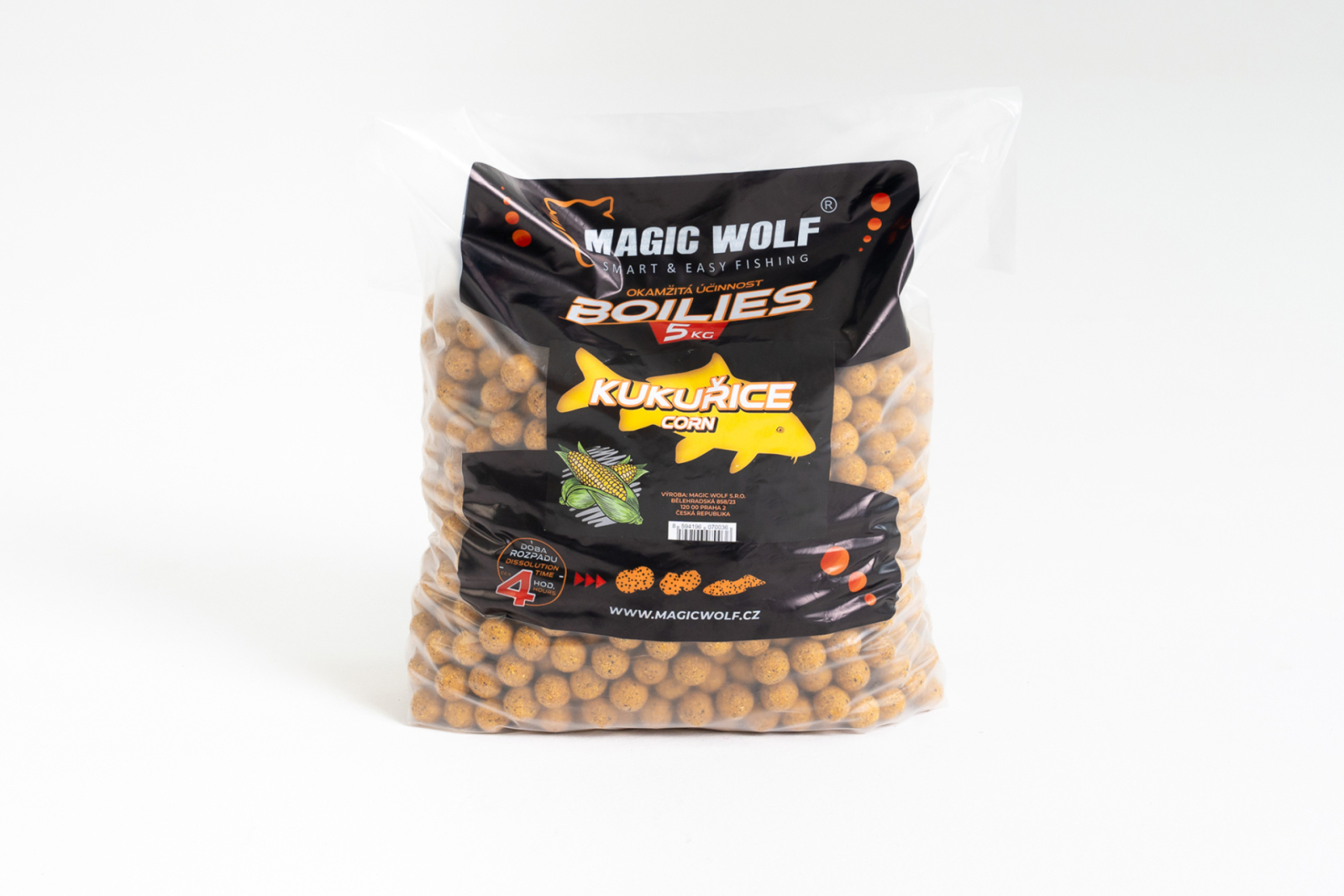 Magic Wolf boilies Kukuřice 5kg | Prodej nástrah na lov kaprů