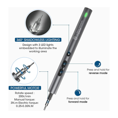 Elektrický dobíjecí minišroubovák s nástavci - 28v1 | Maximin.cz