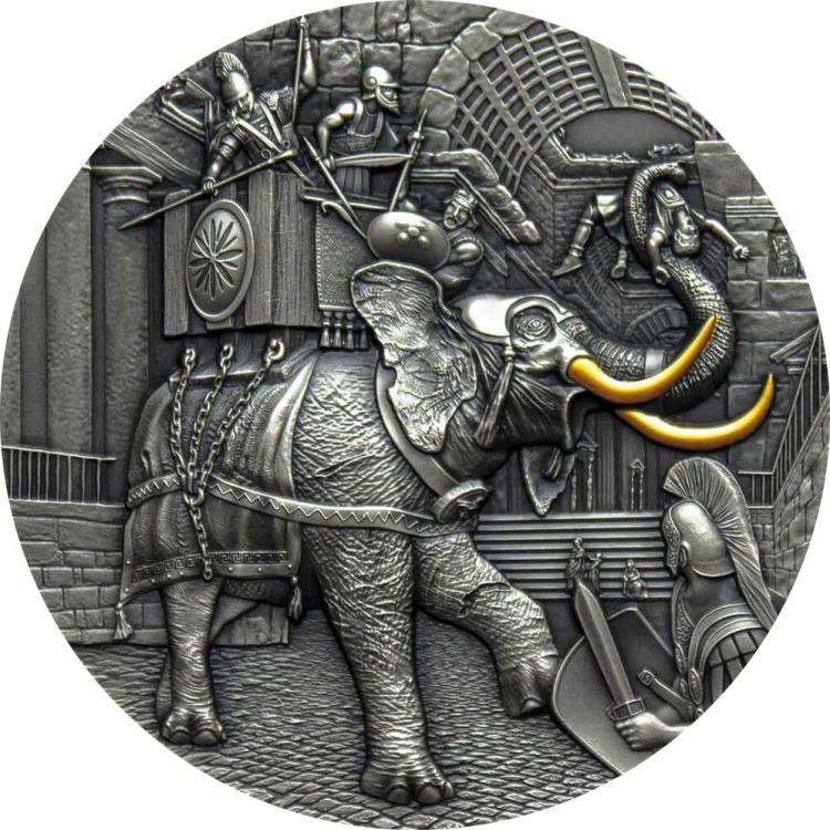 BOJOVÝ SLON 2 oz stříbrná mince 2022 | Premeland