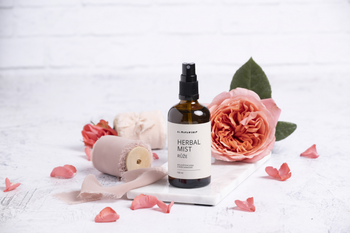 Almara soap HERBAL MIST | RŮŽE pleťová voda destilovaná z květů bio ...