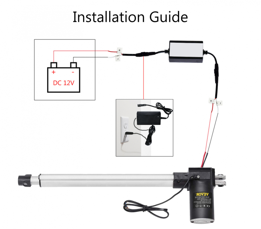 Elektrischer Linearantrieb DC 12V 6000N, 300mm | Spezialisiert auf die ...
