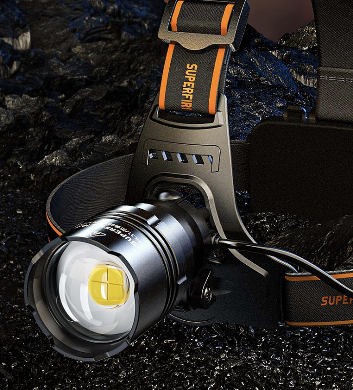 Supfire LED čelovka HL31 (36W, USB-C, 90°) | Spyobchod.cz