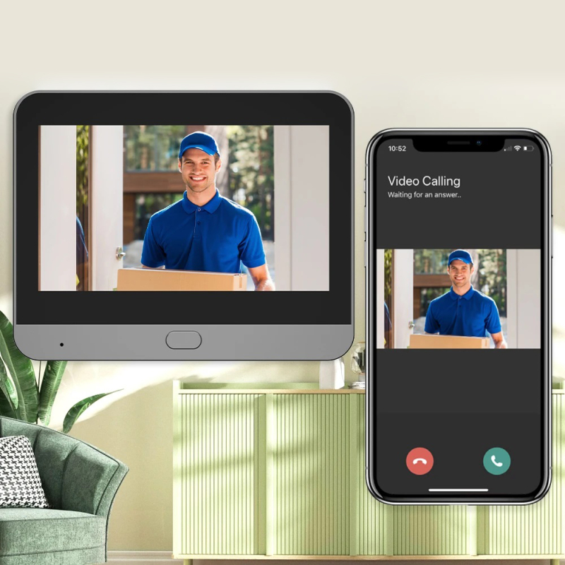 Vizor usa cu camera WIFI Secutek SRT-PD8 | Secutek.ro