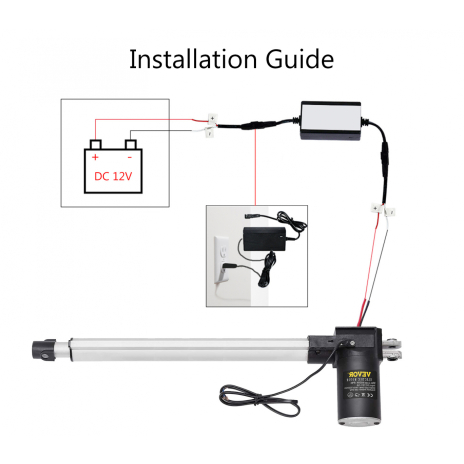 Elektrischer Linearantrieb DC 12V 6000N, 200mm | Spezialisiert auf die ...
