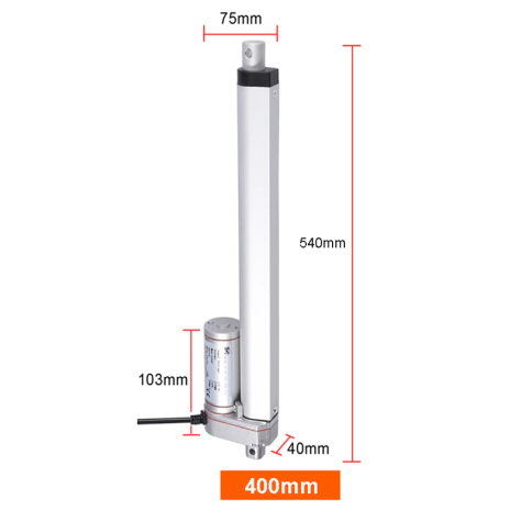 Linearer elektrischer Aktuator mit DC-Motor 12V 1200N, 400 mm ...