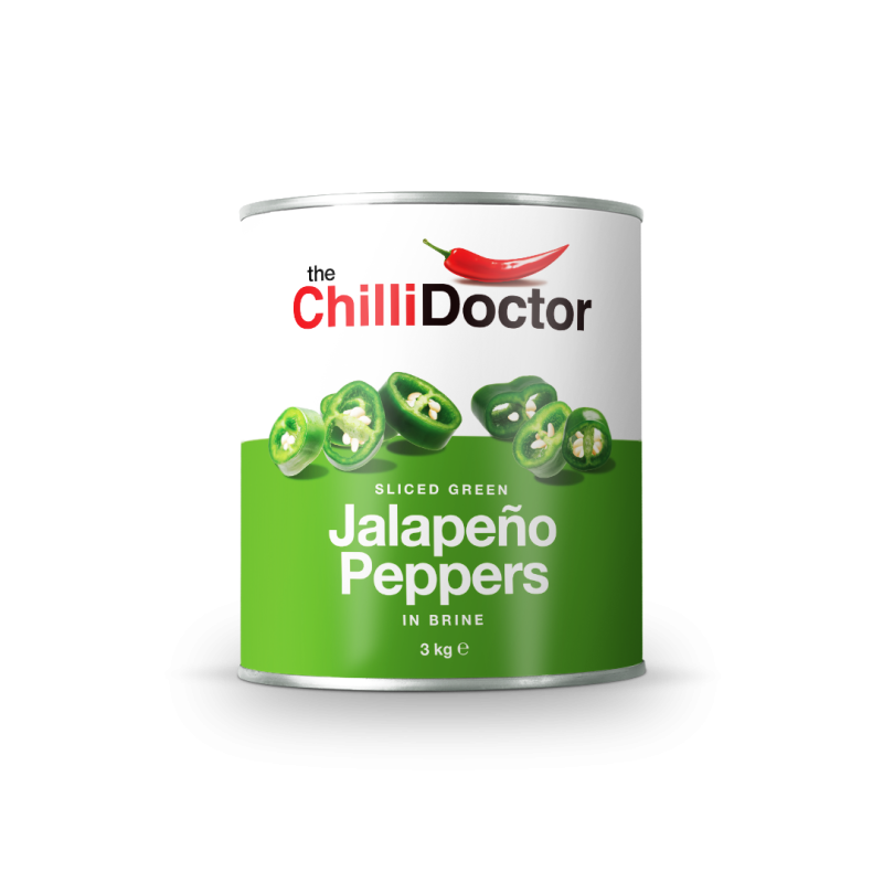 Sliced Green Jalapeño Peppers In Brine 3 kg | The Chilli Doctor